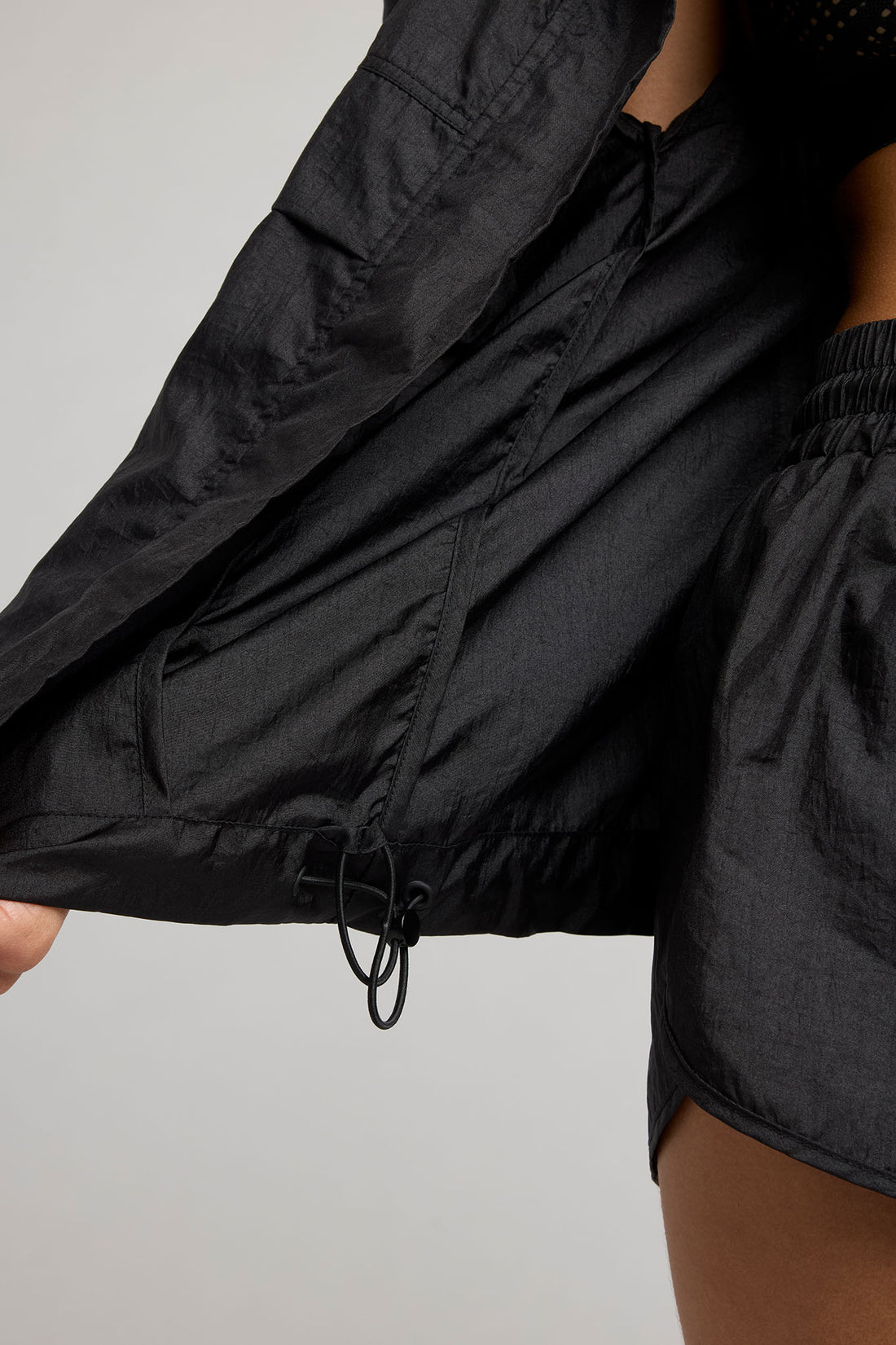 Parachute Zip Up in Black – Negative