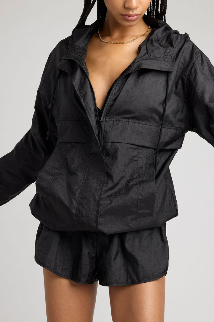 Parachute Zip Up in Black – Negative