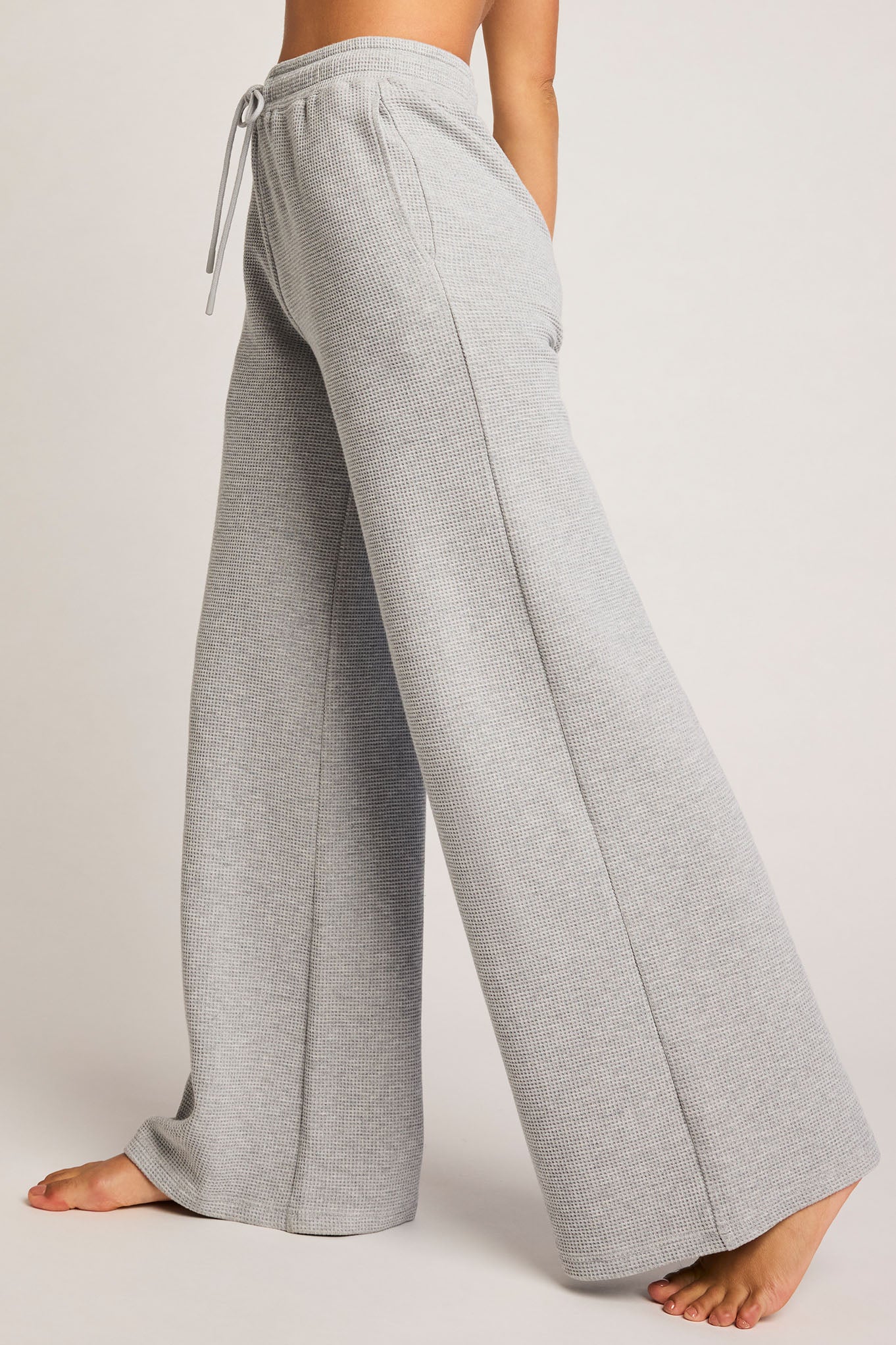 Waffle Knit Track Pant in Heather Grey – Negative