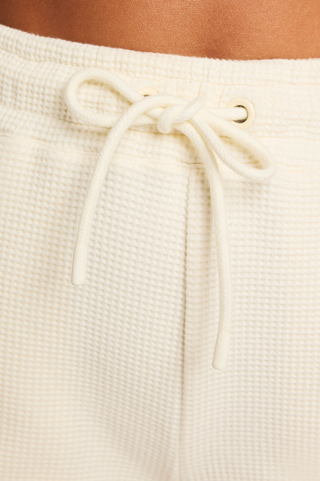 Waffle Knit Track Pant in Cream – Negative