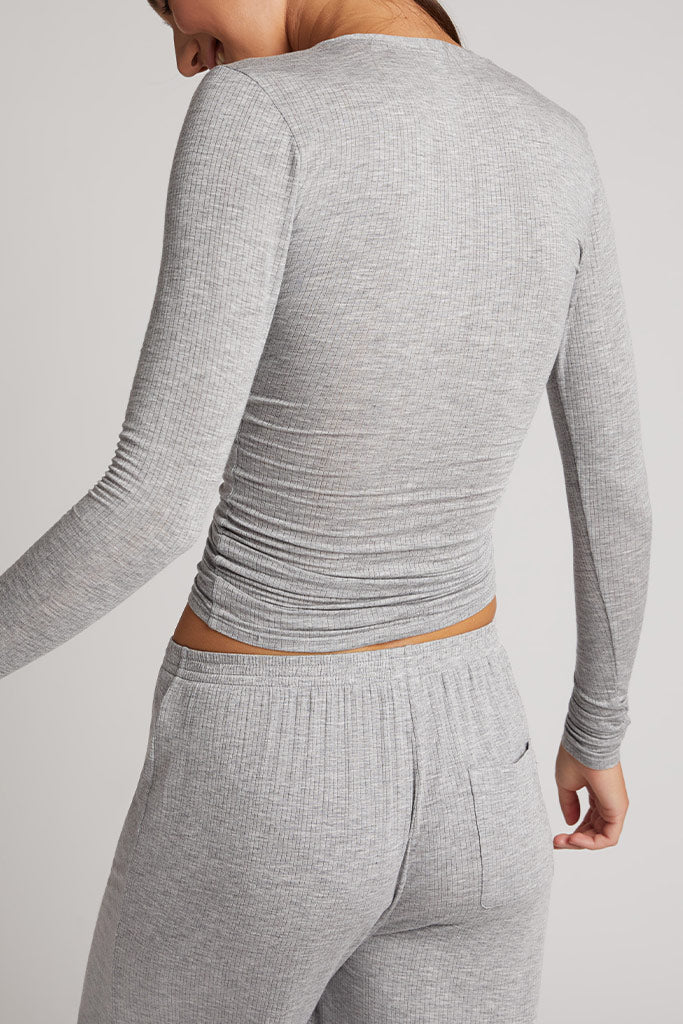 Negative | Whipped Henley in Heather Grey – Negative Underwear